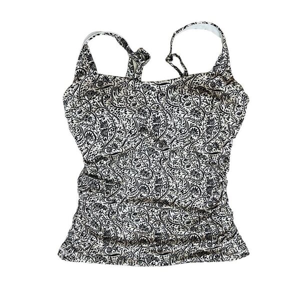 Athleta | Swim | Athleta Tan Paisleyprint Ruched Tankini ...